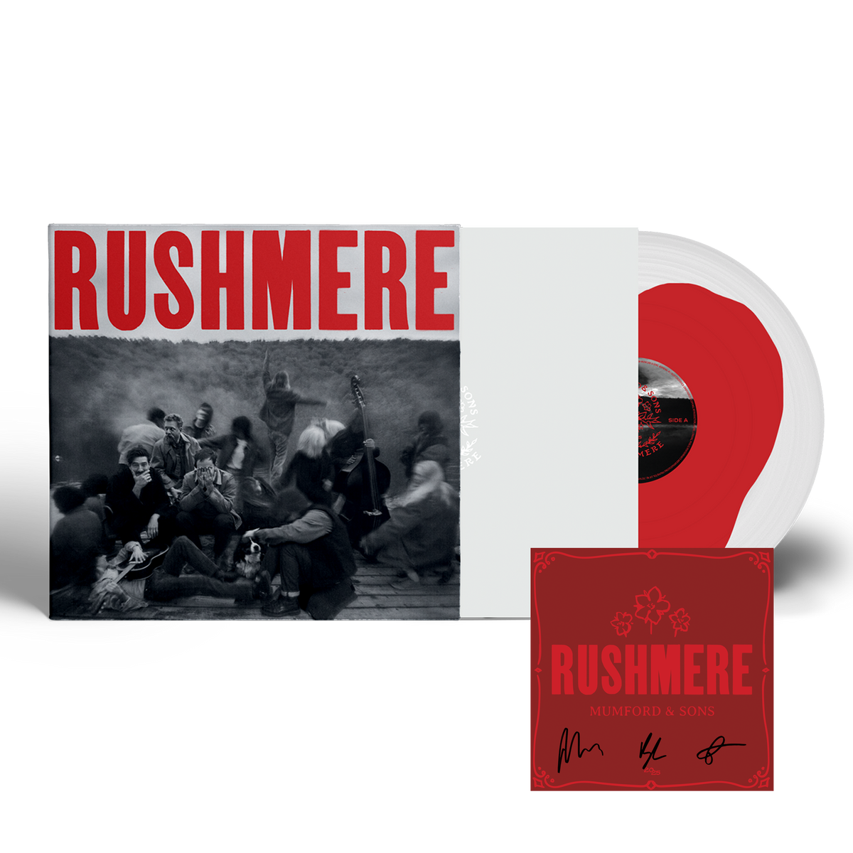 Mumford & Sons - RUSHMERE - Vinilo (Color Rojo sobre Transparente ...